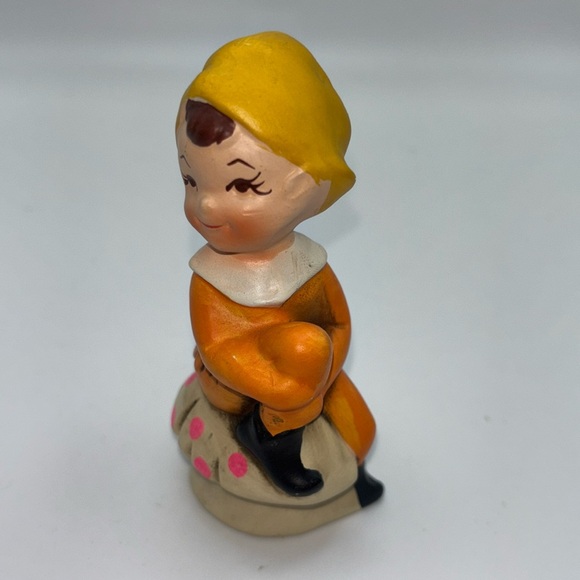 Lefton | Accents | Vintage Lefton 6393 Elf Pixie Sitting On A Mushroom ...